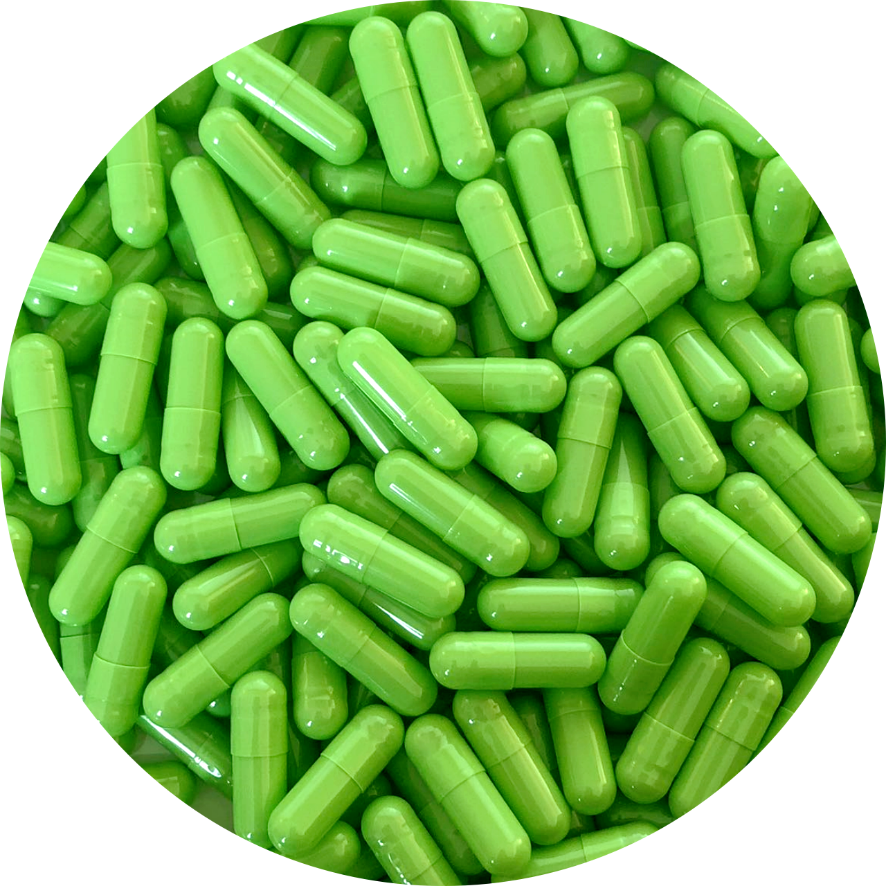 Size 0 Lime Flavored Gelatin Capsules, Light Green, Empty Capsules ...